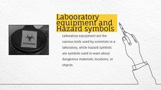 Laboratory equipment and Hazard symbols at emaze Presentation