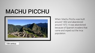 Machu Picchu at emaze Presentation