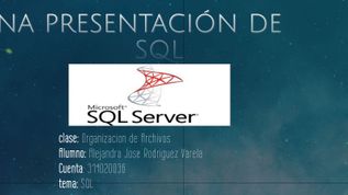 una presentación de SQL at emaze Presentation