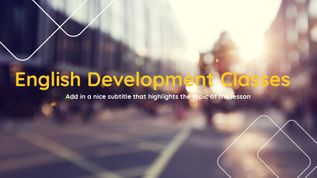 English Development Classes at emaze Presentation