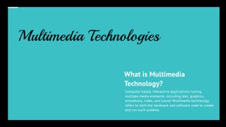 Multimedia Technologies at emaze Presentation
