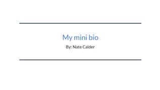 My mini bio at emaze Presentation