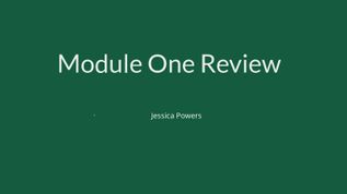 Module One Review at emaze Presentation