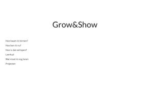 Grow & Show at emaze Presentation