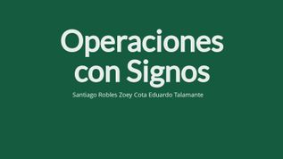 Operaciones con signo at emaze Presentation