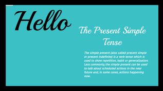 The Present Simple Tense at emaze Presentation