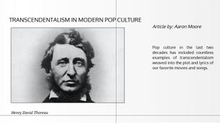 Transcendentalism in Modern Pop culture at emaze Presentation