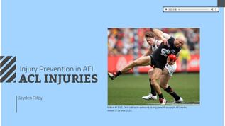 ACL injury prevention in AFL at emaze Presentation