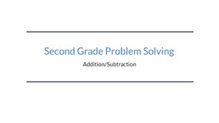 Second Grade Problem Solving at emaze Presentation