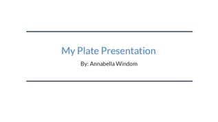My Plate Presentation at emaze Presentation