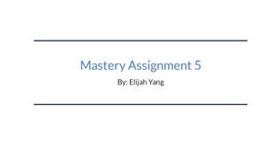 Module 5 Mastery Assignment at emaze Presentation