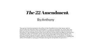 The 22 Amendment at emaze Presentation