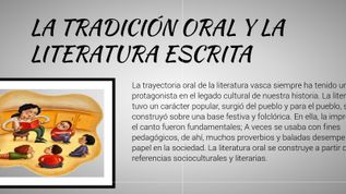 La Tradición Oral Y La Literatura Escrita At Emaze Presentation