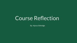Course Reflection at emaze Presentation