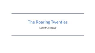 The Roaring Twenties at emaze Presentation