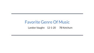 Favorite Genre Of Music at emaze Presentation