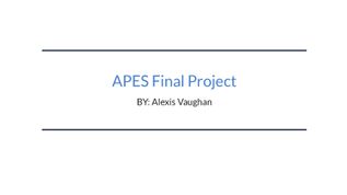 APES Final Project at emaze Presentation