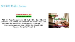 ACC 305 Innovative Education snaptutorial.com at emaze Presentation