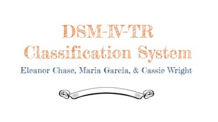 DSM-IV-TR Classification System at emaze Presentation