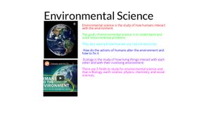 Environmental Science at emaze Presentation