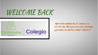 WELCOME BACK at emaze Presentation