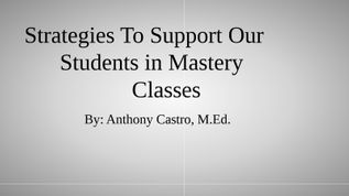 Strategies Mastery Classes at emaze Presentation