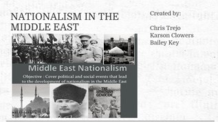 Nationalism in the Middle East at emaze Presentation