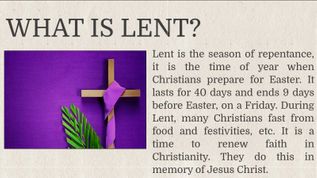 WHAT IS LENT at emaze Presentation