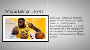 LeBron James project at emaze Presentation