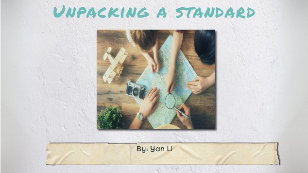 Unpacking a standard at emaze Presentation