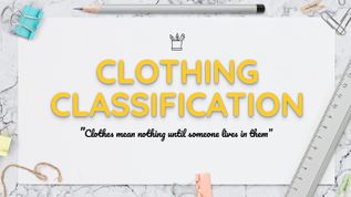 CLOTHING CLASSIFICATION at emaze Presentation