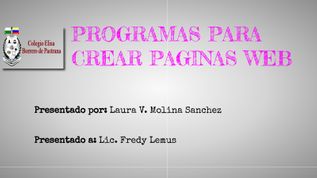 Programas para crear paginas web - Laura Molina at emaze Presentation