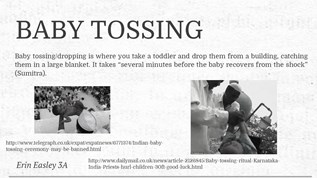 Baby Tossing at emaze Presentation