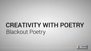 Creativity with poetry, Blackout poetry at emaze Presentation