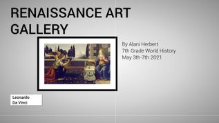 Renaissance art gallery at emaze Presentation
