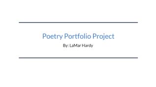 Poetry Portfolio Project at emaze Presentation