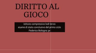 diritto al gioco at emaze Presentation