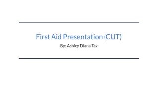 First Aid Presentation (CUT) at emaze Presentation