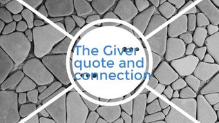 The Giver quote and connections at emaze Presentation