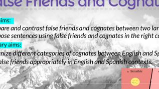 False friends and Cognates (lesson Plan) at emaze Presentation