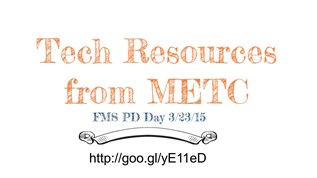 Tech Tools-METC at emaze Presentation