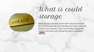What is could storage at emaze Presentation