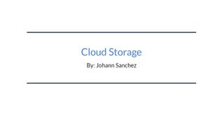 Cloud Storage at emaze Presentation