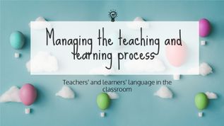 Managing the teaching and learning process at emaze Presentation
