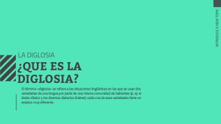 ¿QUE ES LA DIGLOSIA? at emaze Presentation