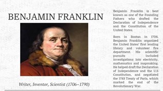 Benjamin Franklin at emaze Presentation