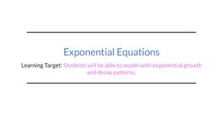 Exponential Equations at emaze Presentation