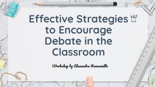 Effective Strategies to Encourage Debate in the Classroom at emaze ...