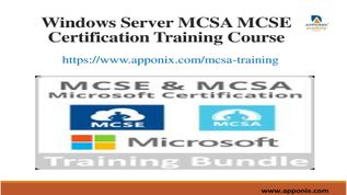 Windows Server MCSA MCSE Certification Training Course. at emaze Presentation