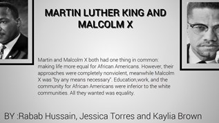 Martin Luther King and Malcolm X at emaze Presentation
